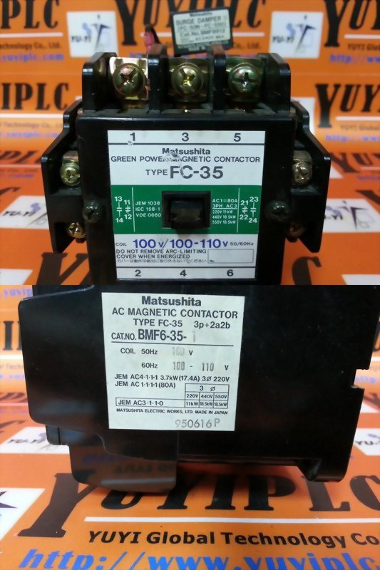 MATSUSHITA AC MAGNETIC CONTACTOR FC-35 BMF6-35-1