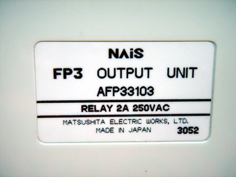MATSUSHITA NAIS FP3 OUTPUT UNIT AFP33103
