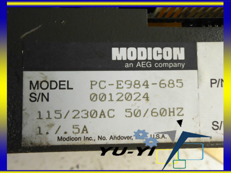 MODICON PROGRAMMABLE CONTROLLER SERIES 984 MODEL 685E PC-E984-685
