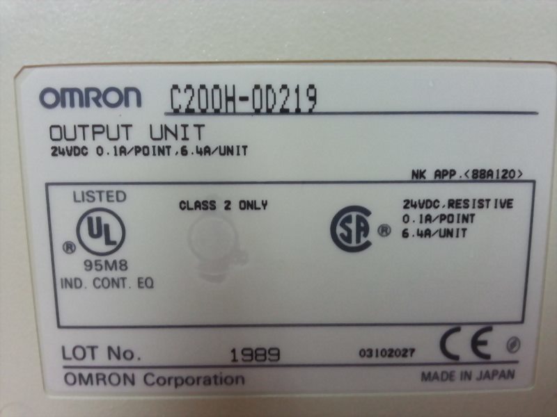 OMRON C200H-OD219 OUTPUT UNIT MODULE