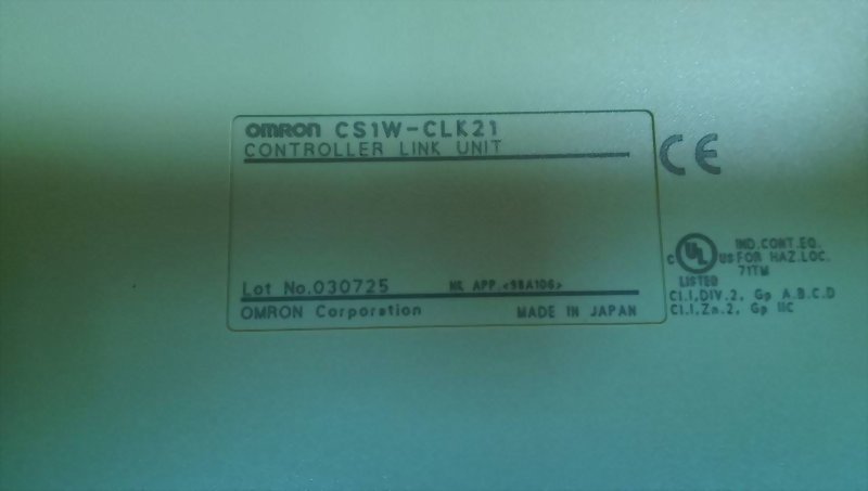 OMRON CONTROLLER LINK UNIT CS1W-CLK21