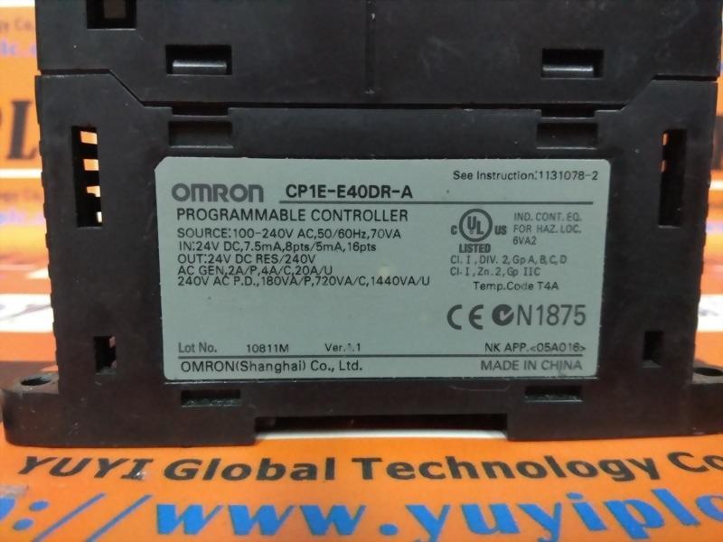 OMRON CP1E-E40DR-A PROGRAMMABLE CONTROLLER