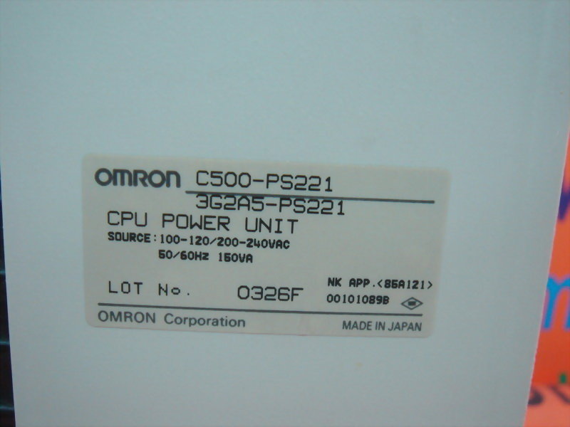 OMRON CPU POWER UNIT C500-PS221 / 3G2A5-PS221