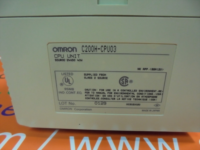 OMRON CPU UNIT C200H-CPU03
