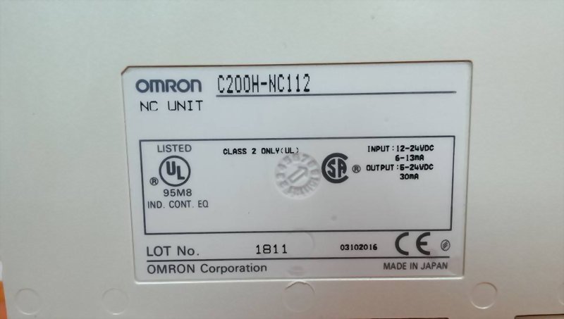 OMRON NC UNIT C200H-NC112