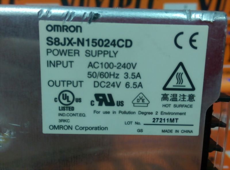 S8JX-N15024CD OMRON POWER SUPPLY