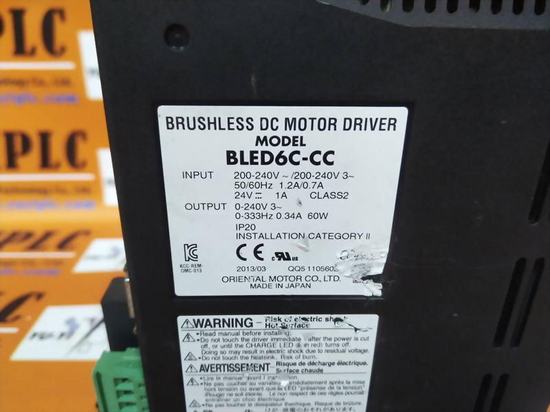 ORIENTAL MOTOR BLED6C-CC BRUSHLESS DC MOTOR DRIVER