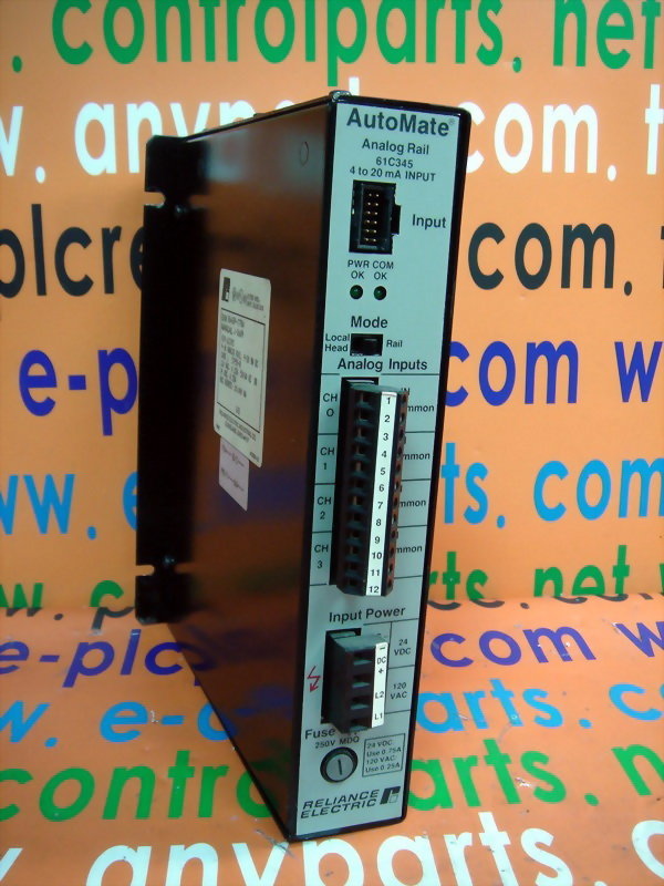 RELIANCE 61C345 AUTOMATE/ANALOG RAIL/4 TO 20MA INPUT MODULE
