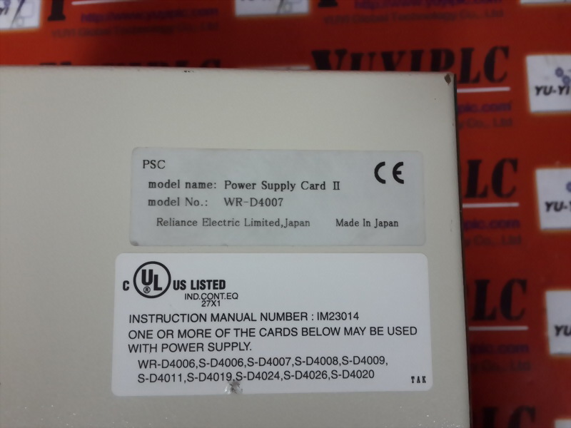 RELIANCE ELECTRIC POWER SUPPLY WR-D4007