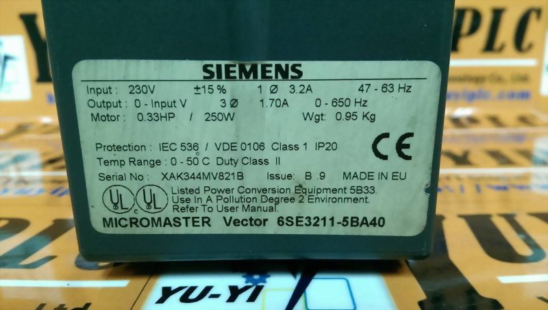 SIEMENS MICROMASTER VECTOR 6SE3211-5BA40