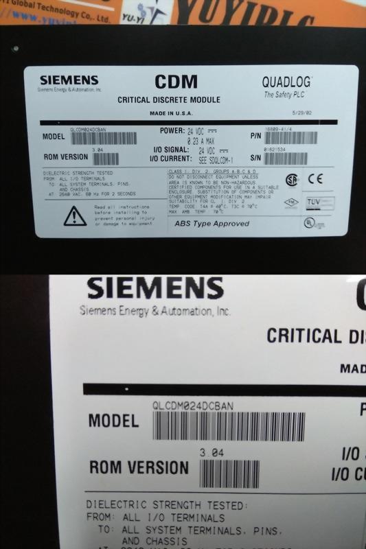 SIEMENS QLCDM024DCBAN CDM CRITICAL DISCRETE MODULE