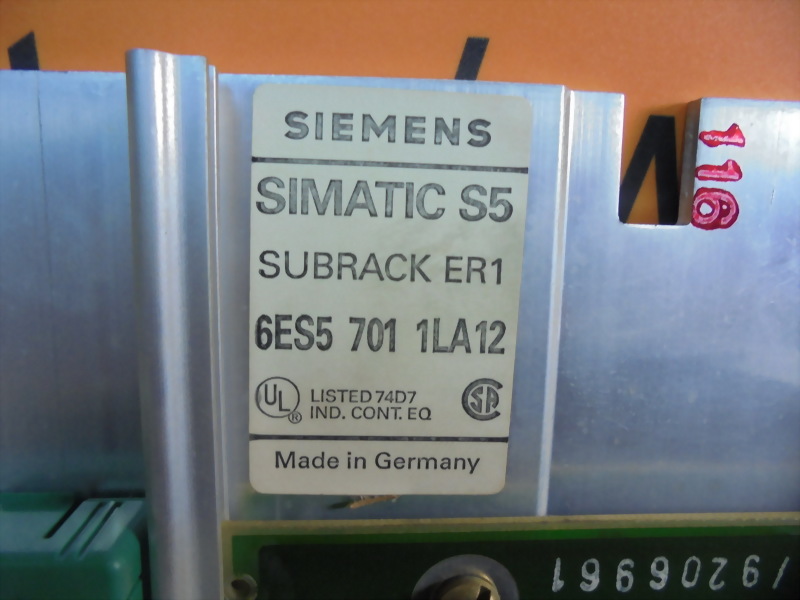 SIEMENS SIMATIC S5 SUBRACK ER1 6ES5 701 1LA12