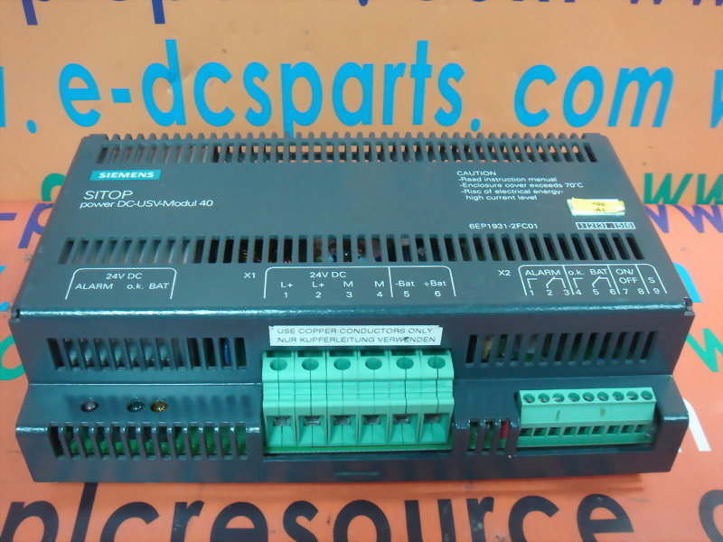 SIEMENS SITOP POWER DC-USV-MODUL 40 6EP1931-2FC01
