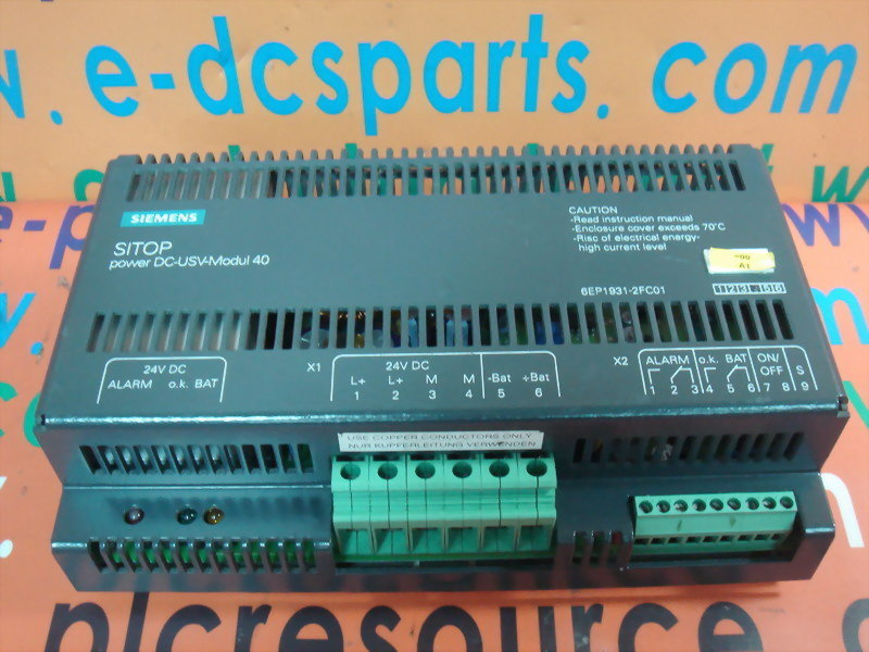 SIEMENS SITOP POWER DC-USV-MODUL 40 6EP1931-2FC01