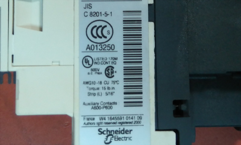 SCHNEIDER TELEMECANIQUE JIS C 8201-5-1