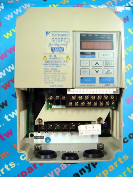 YASKAWA PLC VARISPEED 606PC3 CIMR-PCAB1P5 SPEC:B1P5D1 200V SINGLE PHASE ...