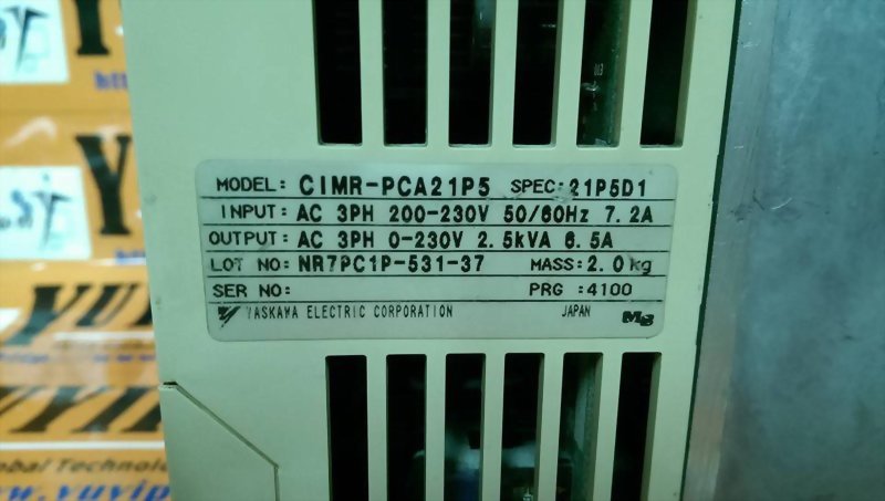 YASKAWA VARISPEED 606PC3 CIMR-PCA21P5