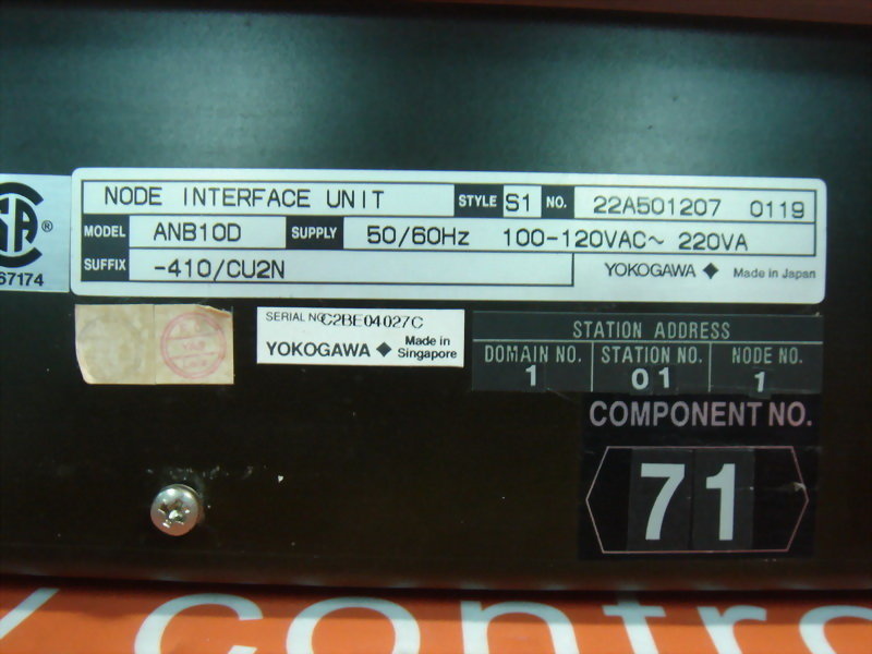 YOKOGAWA，ANB10D-410/CU2N-50 /60HZ，NODE，INTERFACE，UNIT