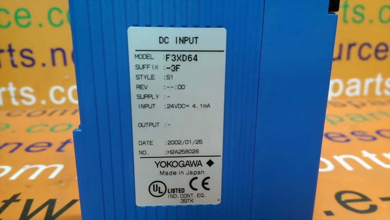 YOKOGAWA，DC，INPUT，MODULE，F3XD64-3F