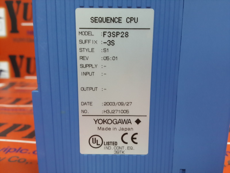 YOKOGAWA，F3SP28-3S，SEQUENCE，CPU