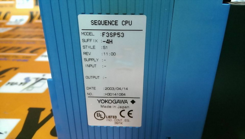 YOKOGAWA，F3SP53-4H，SEQUENCE，CPU，MODULE