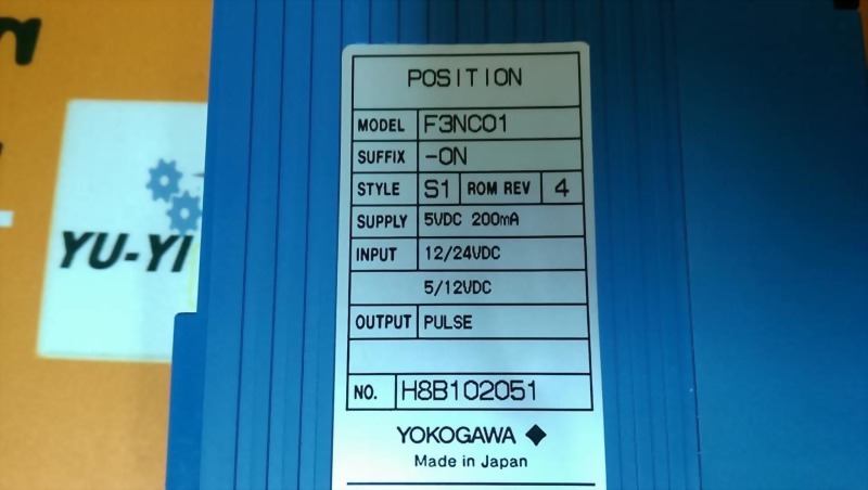YOKOGAWA，NC01-0N，F3NC01-0N，POSITION，MODULE