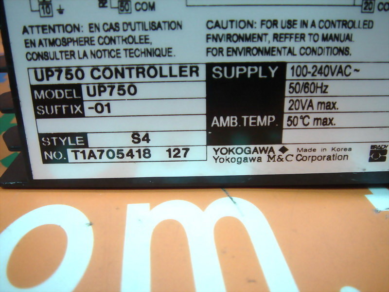 YOKOGAWA UP750-01 UP750 CONTROLLER