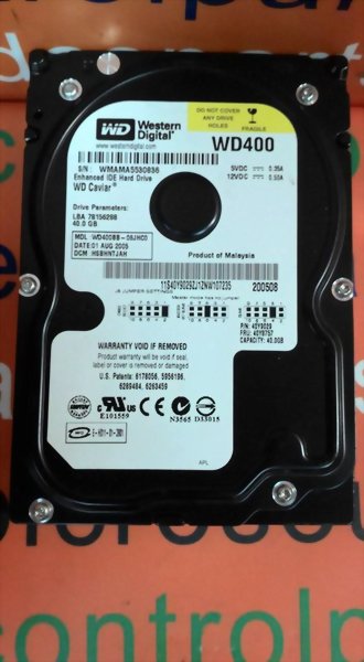 WESTERN DIGITAL WD400BB-08JHC0 IDE 40GB HDD