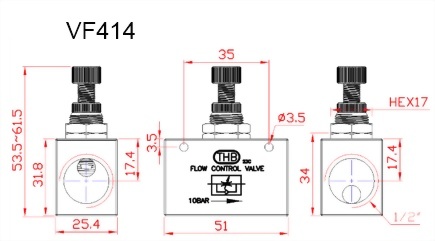 1/2" FLOW CONTROL VALVE