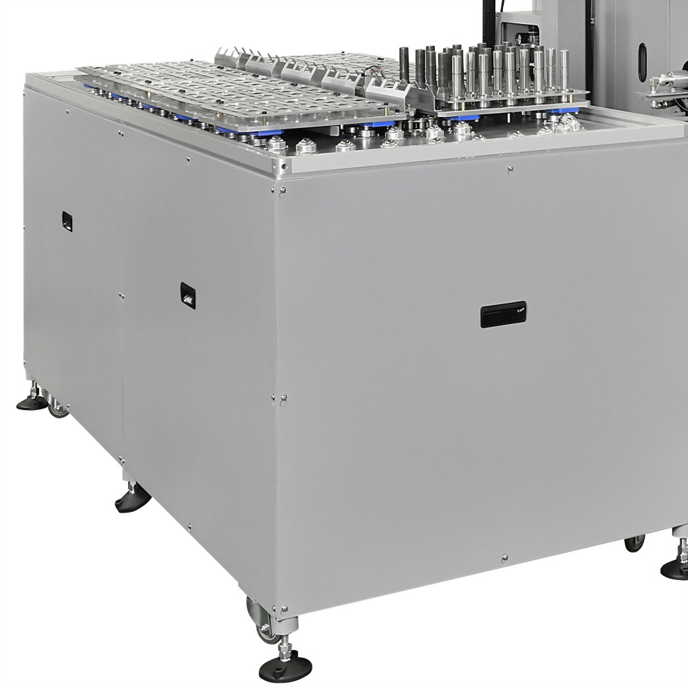 Multi-pallet customized workpiece template rotary work stocker