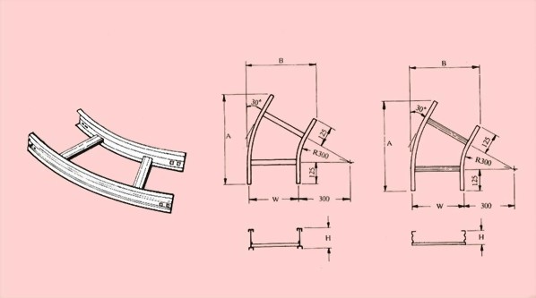 HORIZONTAL 30o ELBOW - CABLE TRAYS - CABLE TRAYS,connector,fitting ...