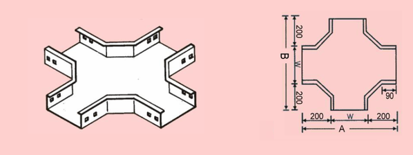 HORIZONTAL CROSS - CABLE DUCT, fitting,connector,fitting,conduit ...