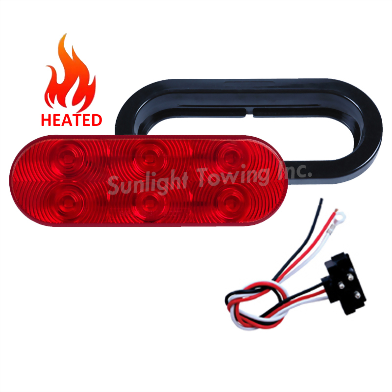 LED Heated 6" Oval S/T/T Light - 6 Diodes