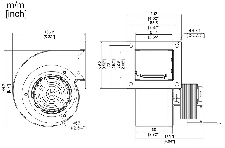 Centrifugal AC Blower- Single Fan Type: AD077ASP - Air Deviser