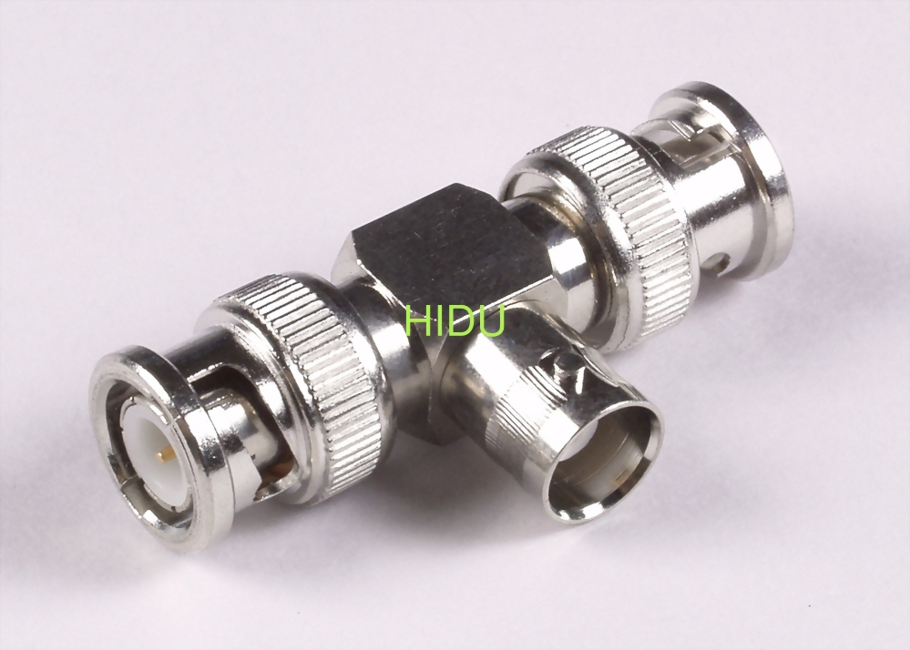 Double BNC male-BNC female T-type