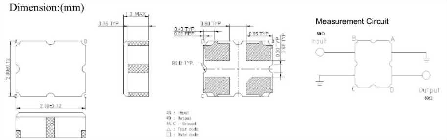 表面黏著式表面聲波濾波器